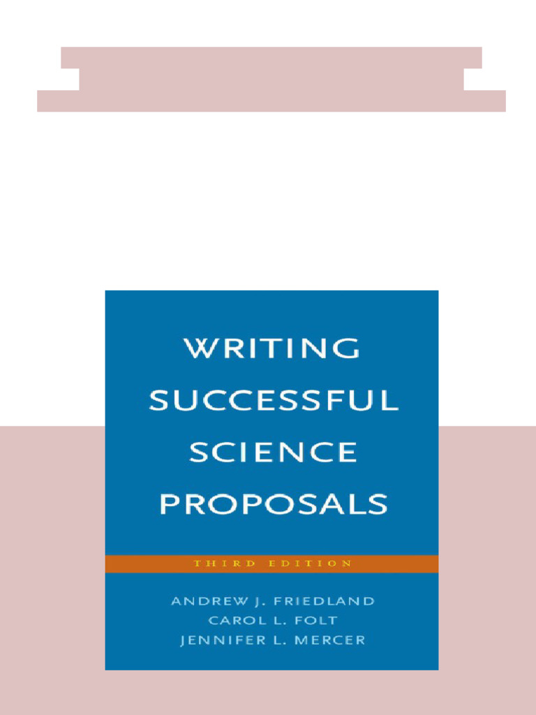 (Ebook) Writing Successful Science Proposals by Andrew J. Friedland ...