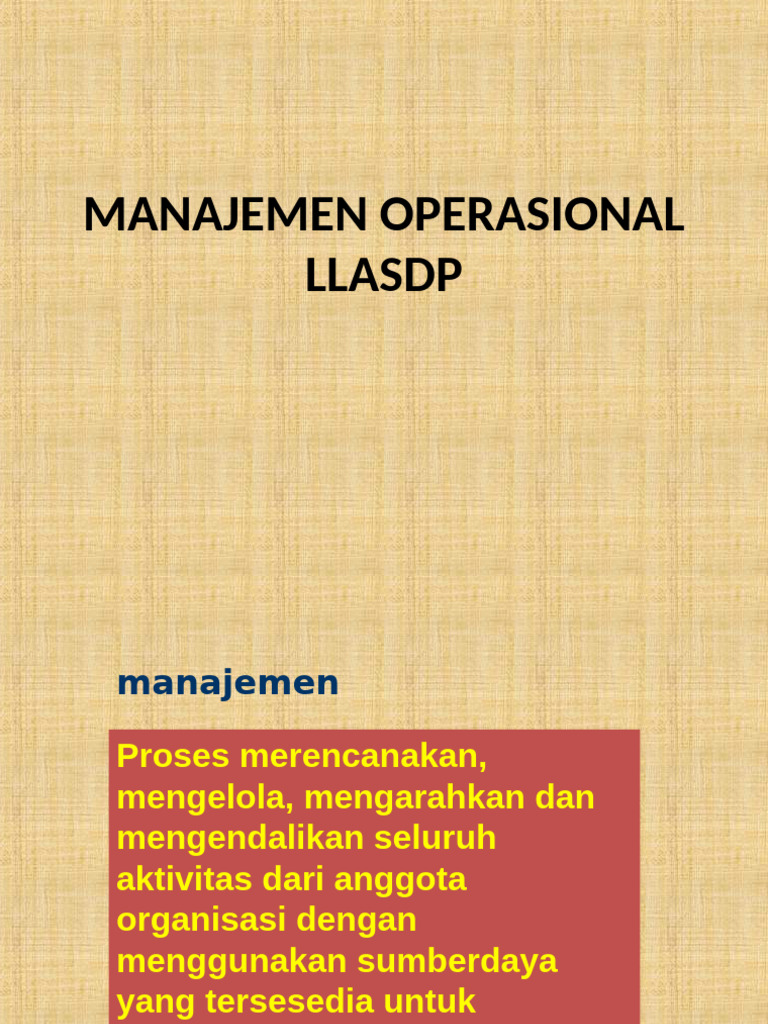 Manajemen Operasional dan Fungsi Utamanya | PDF