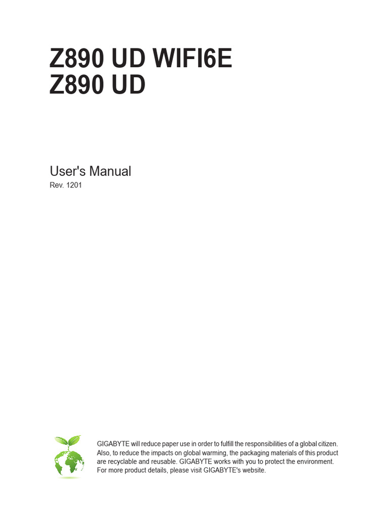 Dsdsvsdvserfmb Manual z890-Ud-series 1201 e | PDF | Usb | Office Equipment