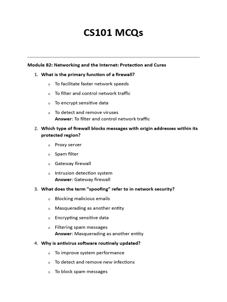 CS101 MCQs-1 | PDF | Computer Network | Public Key Cryptography