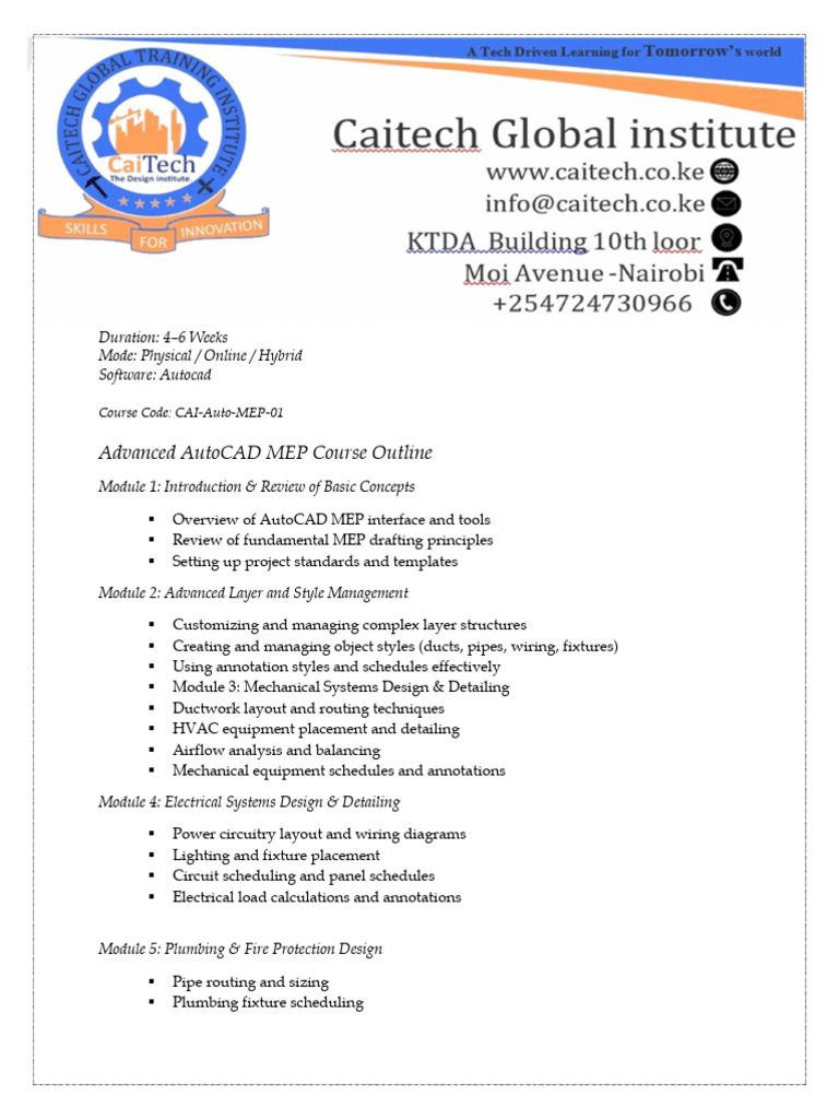 Autocad MEP | PDF | Duct (Flow) | Autodesk Revit