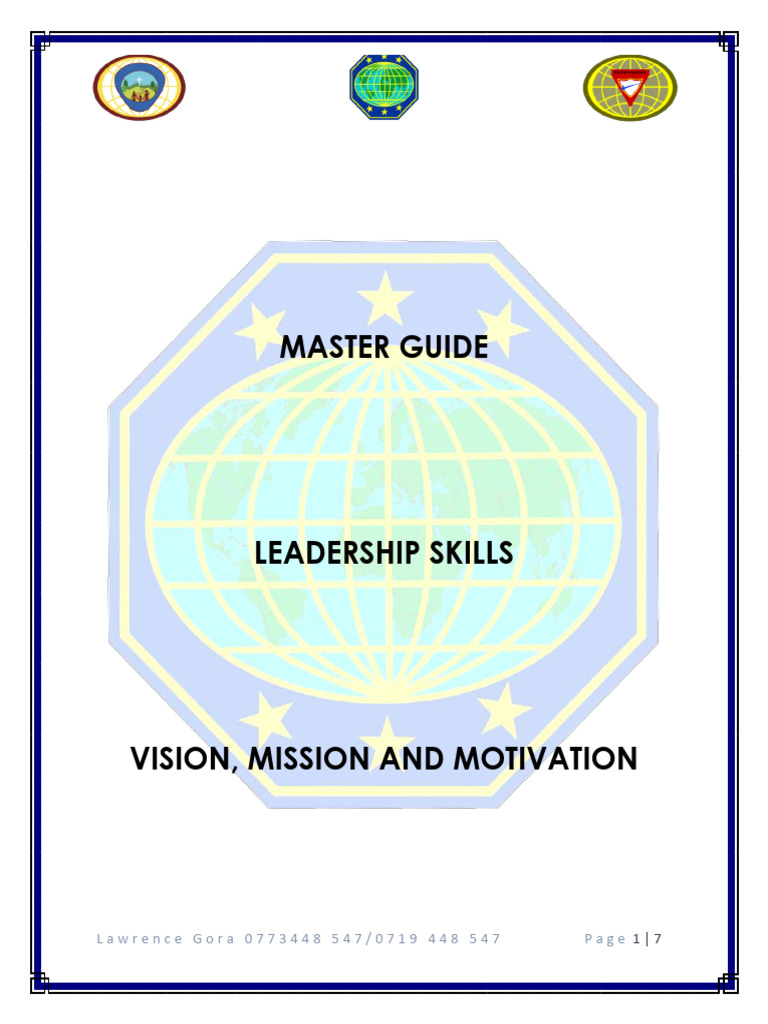 Leadership Skills: Vision, Mission, Motivation | PDF | Spiritual Gift ...