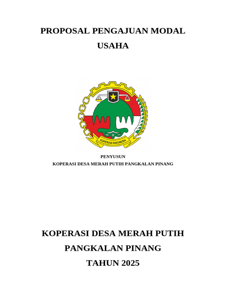 Proposal Modal Usaha Koperasi 2025 | PDF
