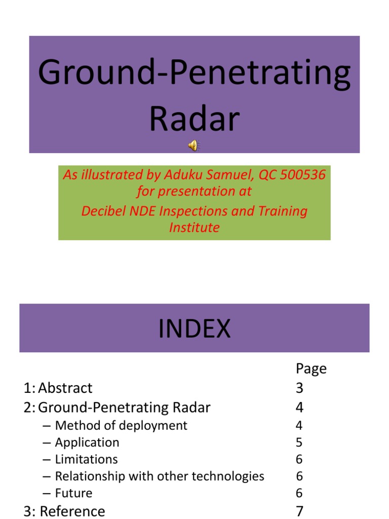 Ground Penetrating Radar | PDF | Electromagnetic Radiation | Waves
