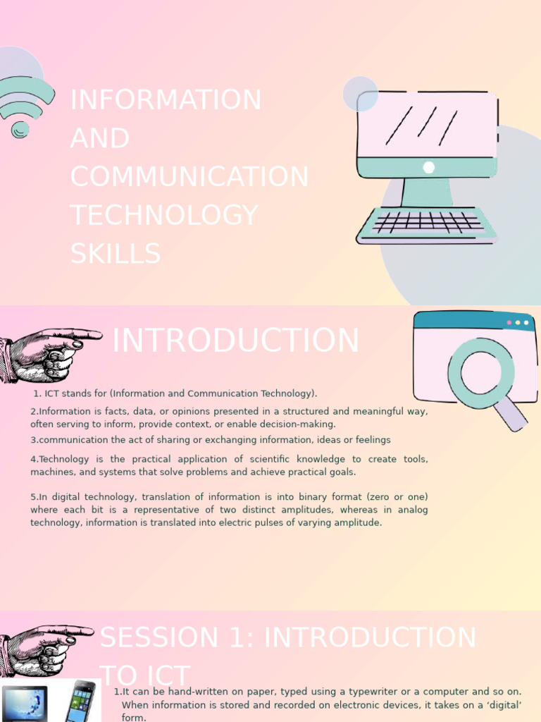 Information and Communication Technology Skills | PDF | Smartphone | Information And ...