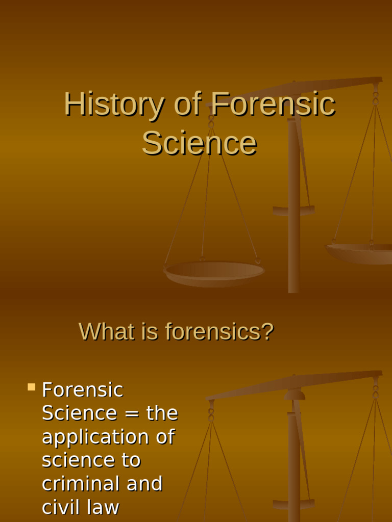 History of Forensic Science | PDF