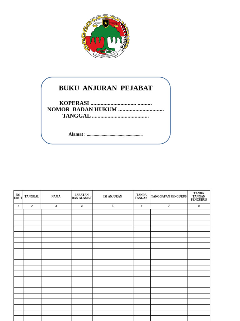 Anjuran Pejabat Koperasi Resmi | PDF