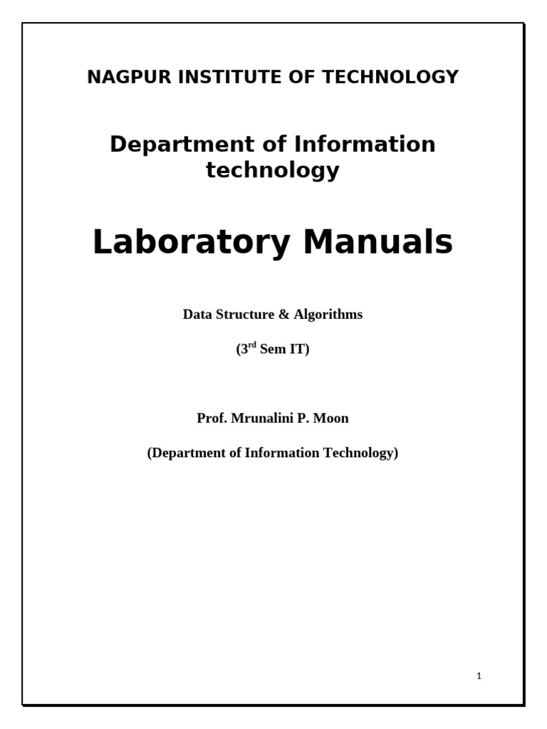 Data Structure (Dsa) Lab Manuals (1) | PDF | Queue (Abstract Data Type) | Algorithms And Data ...