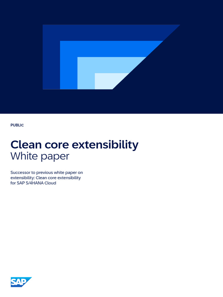 Clean core extensibility for SAP S_4HANA Cloud | PDF | Cloud Computing | Enterprise Resource ...