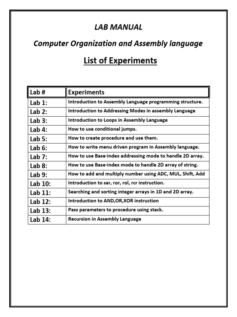 Coal Lab | PDF | String (Computer Science) | Assembly Language