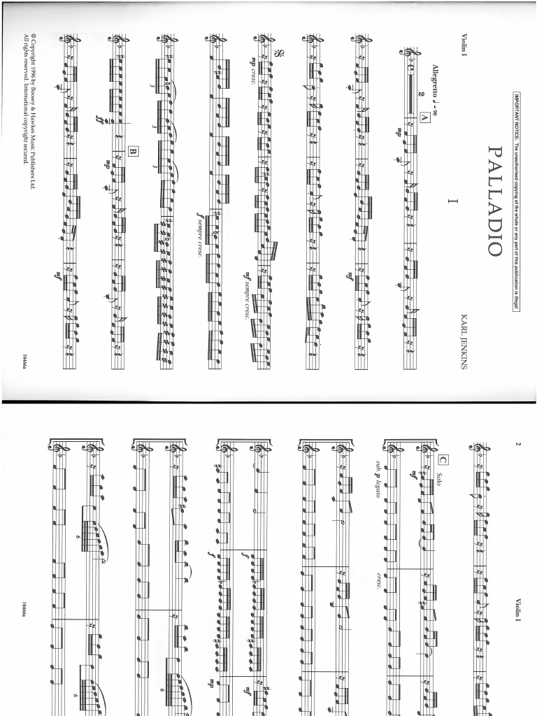 Karl Jenkins Palladio SheetMusicMax | PDF