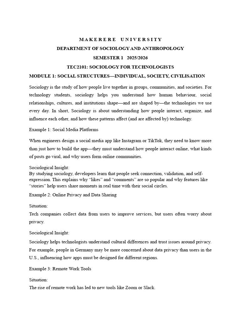 Sociology Notes | PDF | Sociology | Society