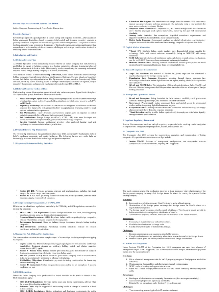 Reverse_Flips_Primer.docx - Google Docs | PDF | Taxes | Corporate Tax
