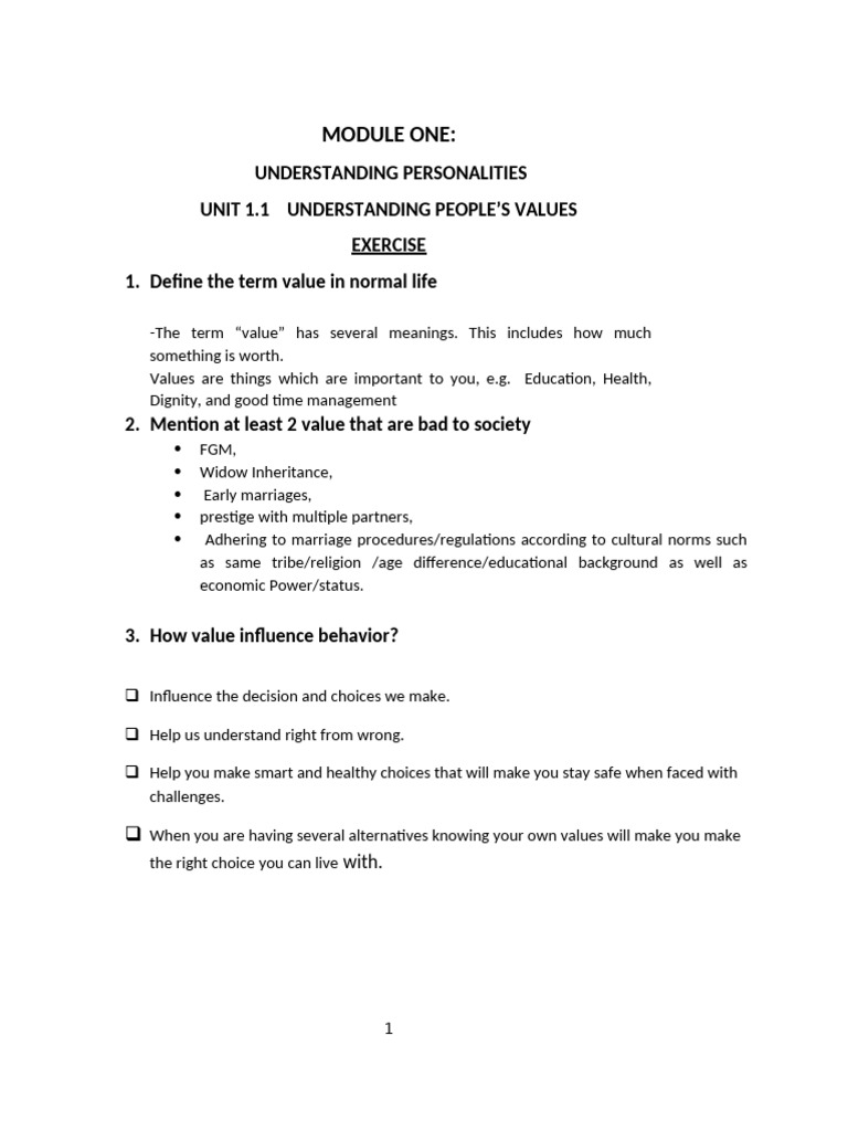 Life Skills Questions and Answers e Learning-1-1 | PDF | Domestic ...