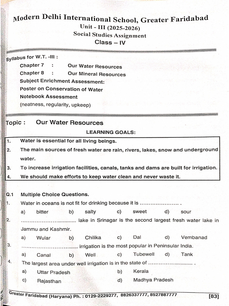 Social Studies Assignment Unit 3 | PDF