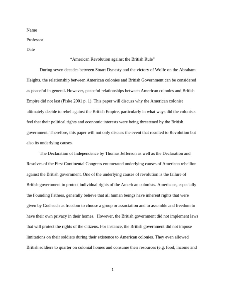 Causes of the American Revolution | PDF | British Empire | Thirteen ...