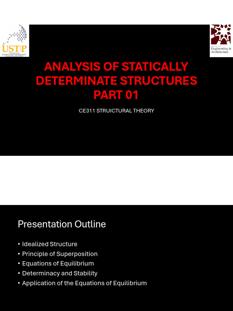 Lec02 Statically Determinate Structures Part 1 | PDF | Force | Physics