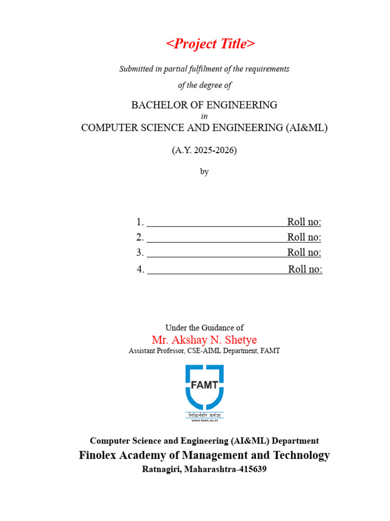 FSJP Mini Project Report | PDF