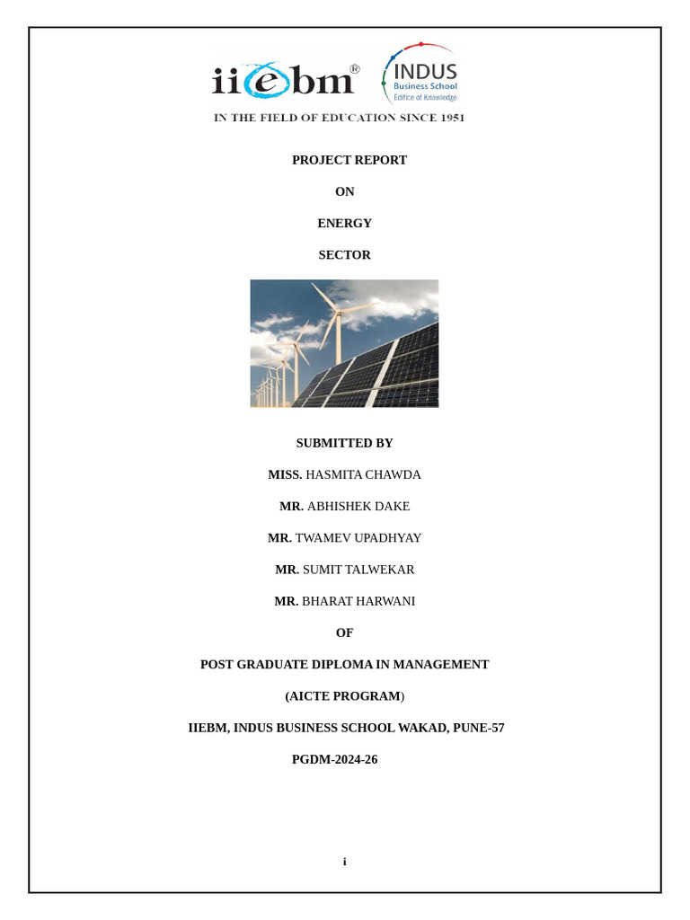POWER SECTOR ANALYSIS New Final | PDF | Renewable Energy | Energy ...