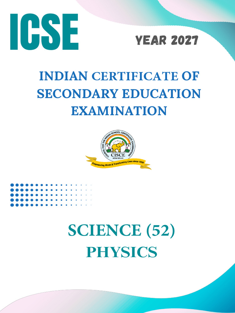 Icse - Physics - Ix & X | PDF | Force | Acceleration
