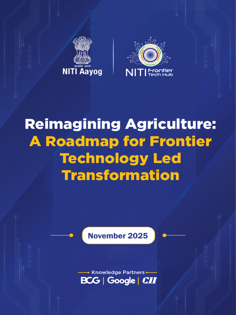 Frontier Tech Roadmap for Indian Agriculture | PDF | Agriculture ...
