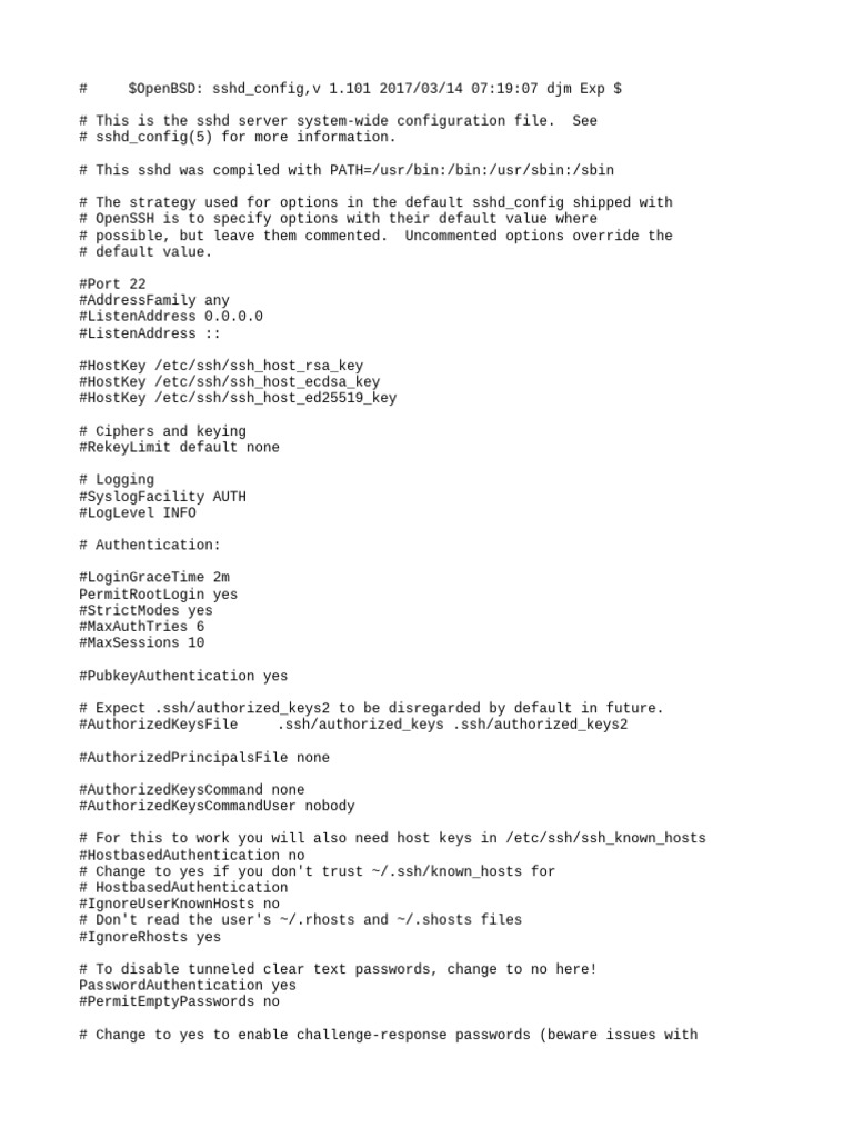 Sshd Config | PDF | Secure Shell | Network Architecture