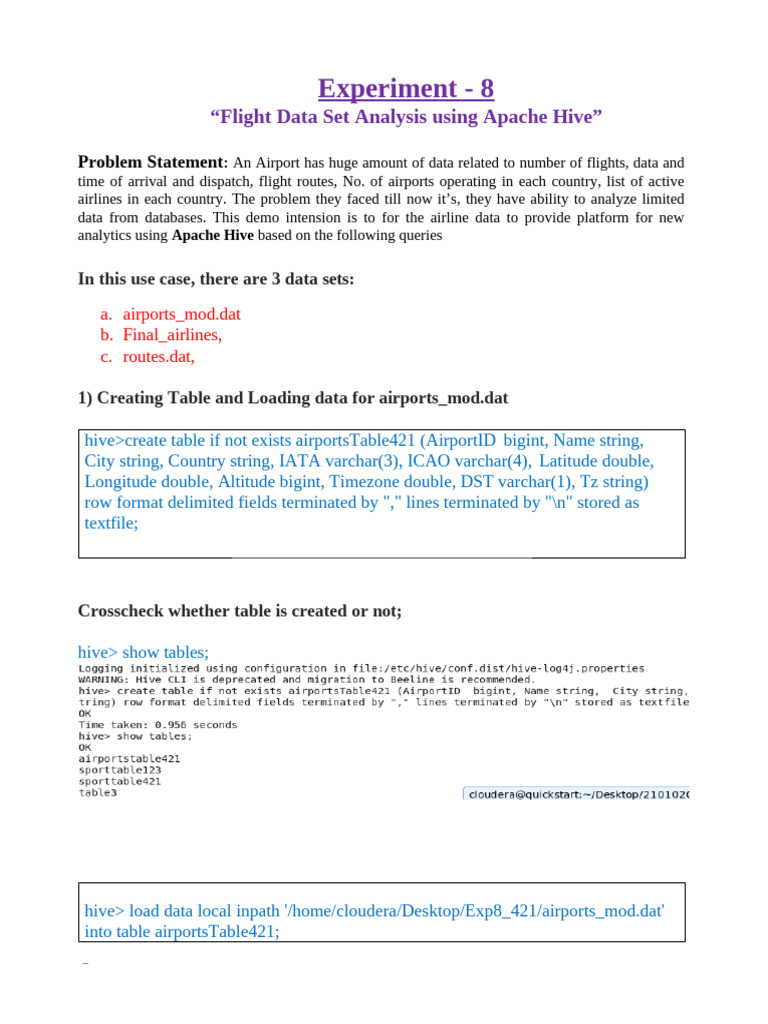 Aditya a BDA Exp 8[1] | PDF | Data | Databases