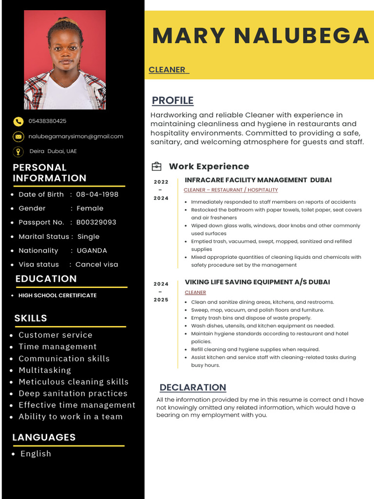 CV Okk | PDF | Hygiene | Home