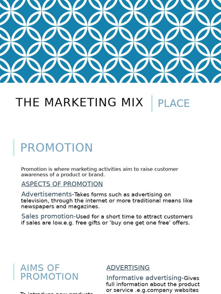 The Marketing Mix | PDF
