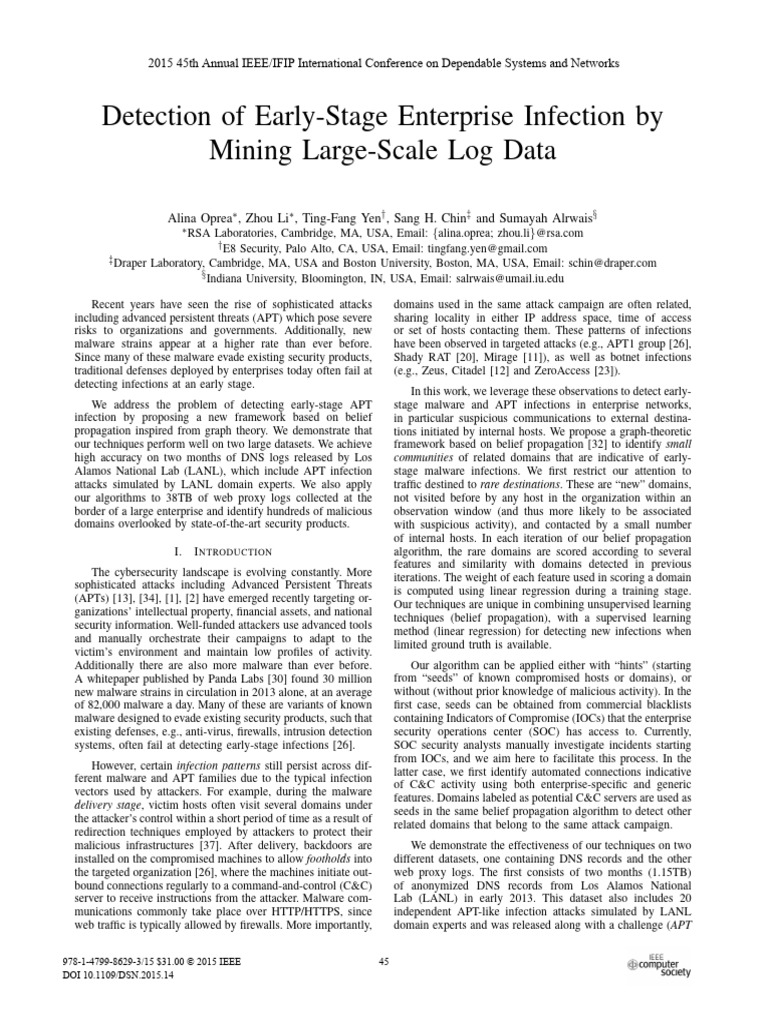 2015SDN - Detection of Early-Stage Enterprise Infection by Mining Large ...