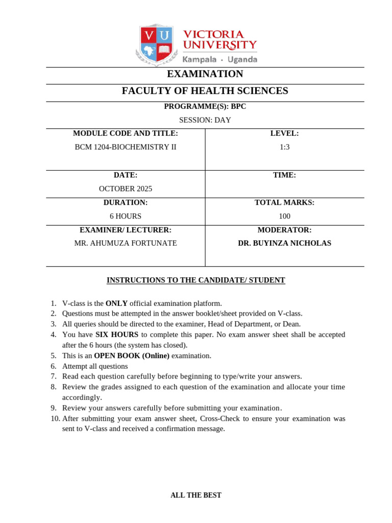 FHS Biochemistry II BPC 1.3 | PDF | Metabolism | Metabolic Pathway