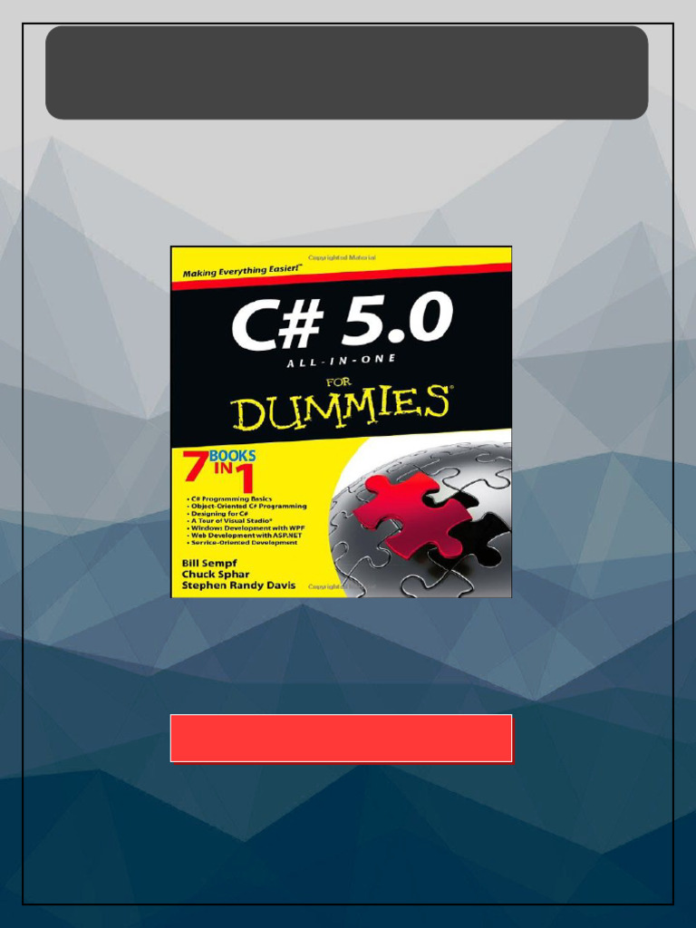C 5 0 All in One For Dummies 1st Edition Bill Sempf available instanly | PDF | Class (Computer ...