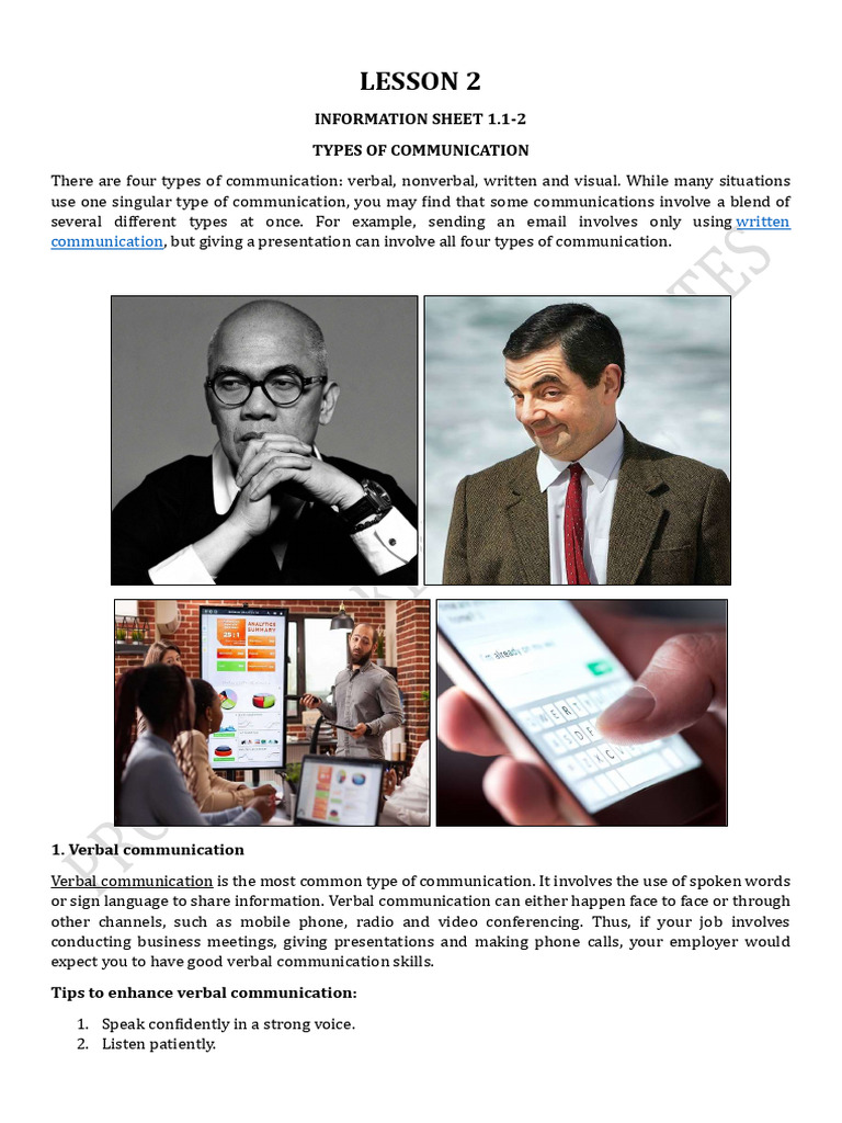 Basic Unit 1 - Lesson 2 | PDF | Communication | Nonverbal Communication
