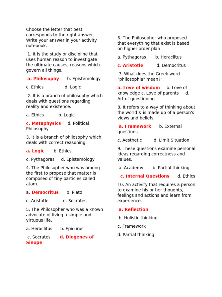 Philo Reviewer | PDF | Reason | Argument