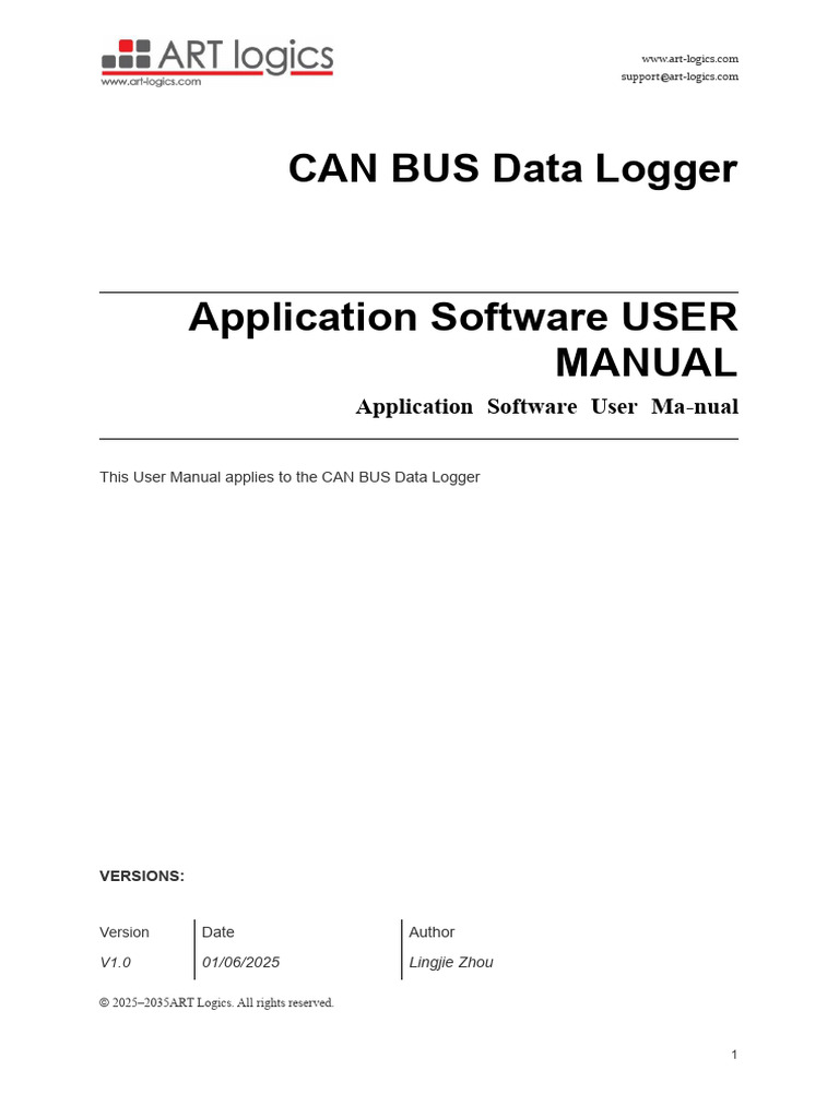 CAN BUS Data Logger_App User Manual | PDF | Computer Network | Computer Architecture