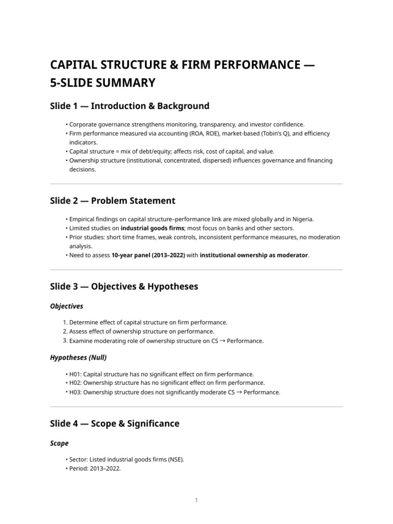 Dissertation Defense Slides — Chapter 1 (Draft, 12 Slides) | PDF ...