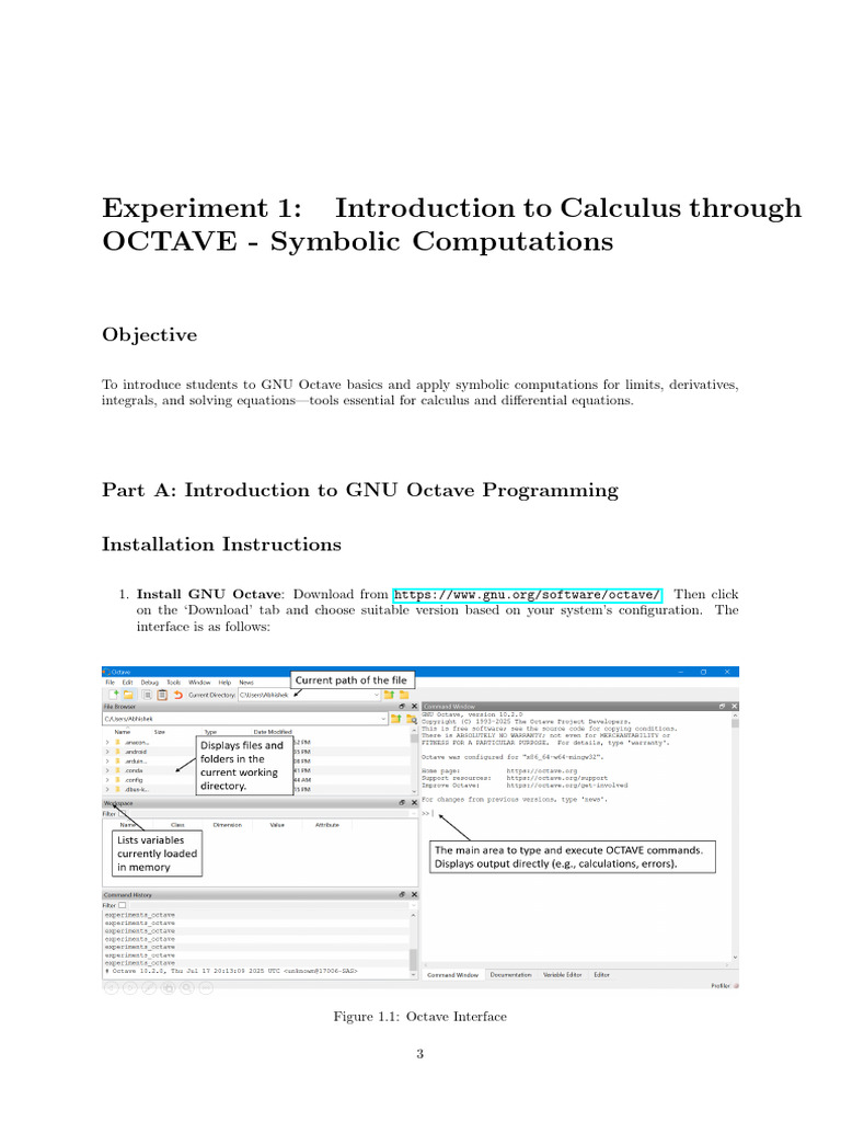 Introduction to Calculus with Octave | PDF | Derivative | Function (Mathematics)