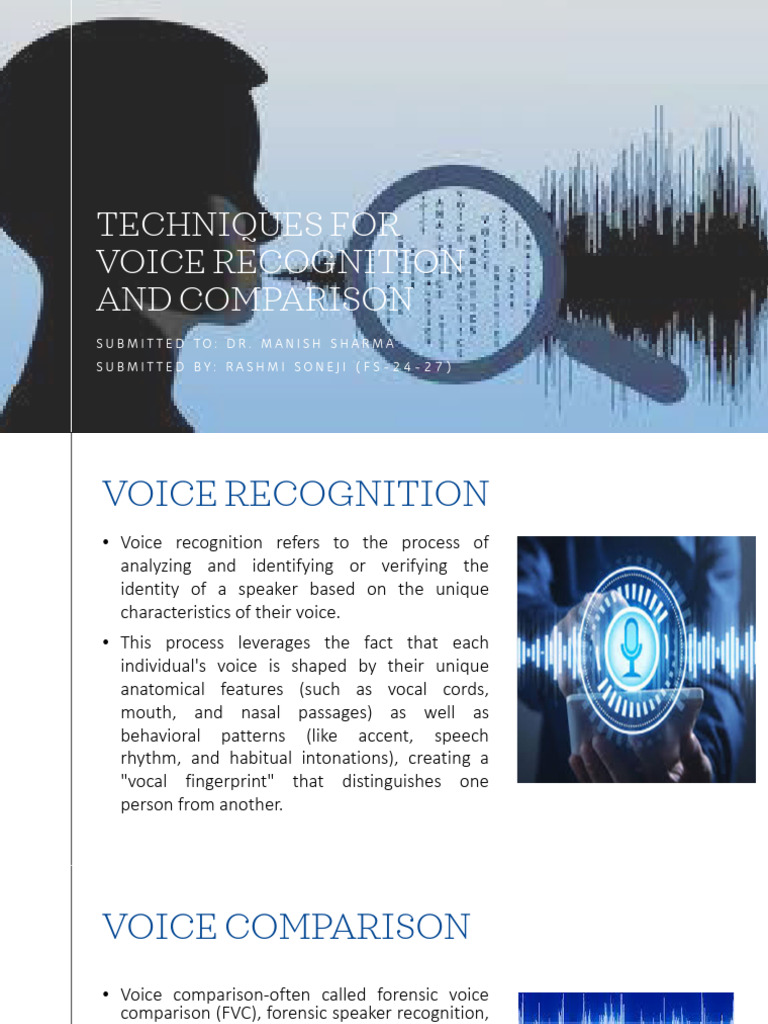 Voice Comparison Techniques Overview | PDF | Speech Recognition | Deep ...