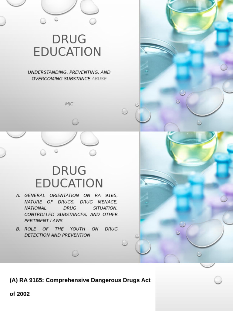 MJC - Drug Education 1 | PDF | Psychoactive Drugs | Substance Abuse