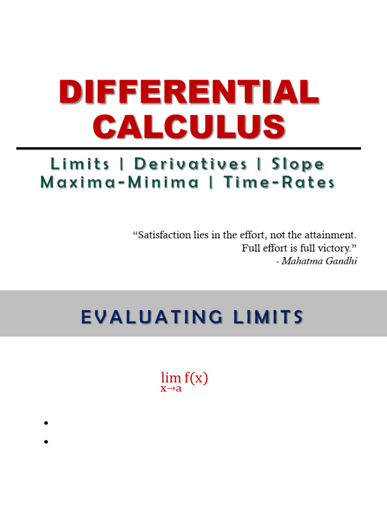Differential Calculus Feb2026 | PDF | Tangent | Differential Calculus