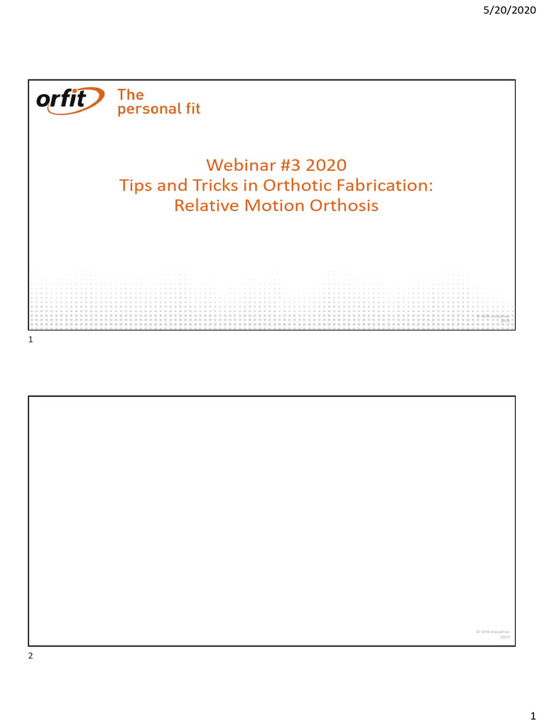 Relative Motion Orthosis Fabrication Guide | PDF | Finger | Anatomical ...