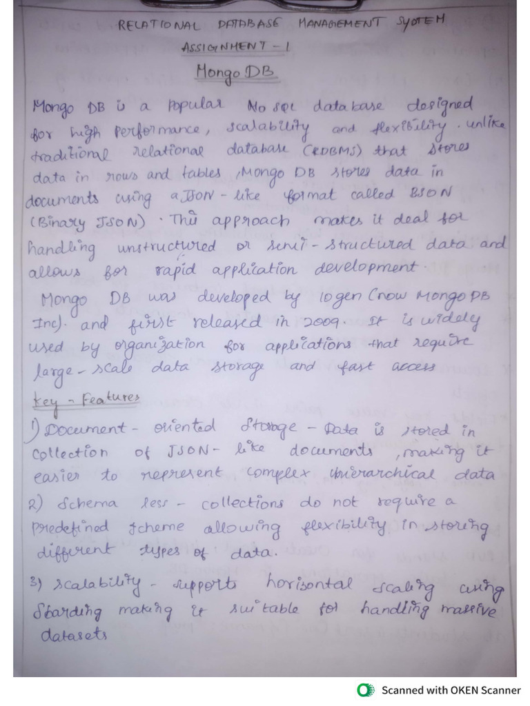 Pooja Rdbms Assignment | PDF