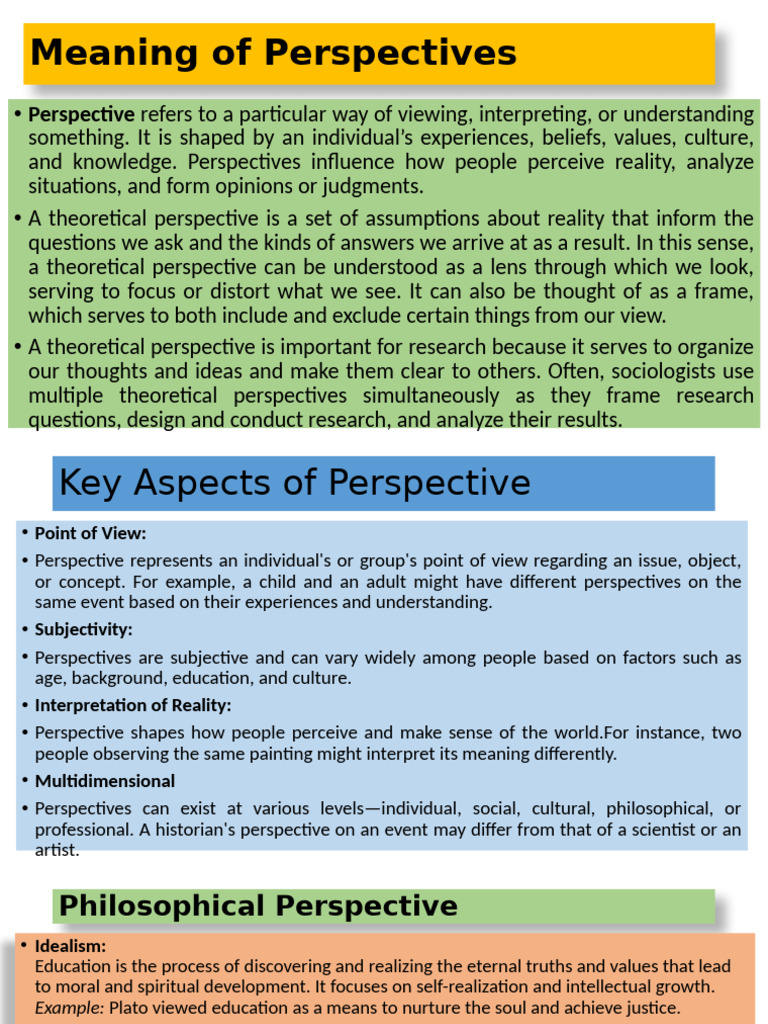 Understanding Educational Perspectives | PDF | Learning | Experience