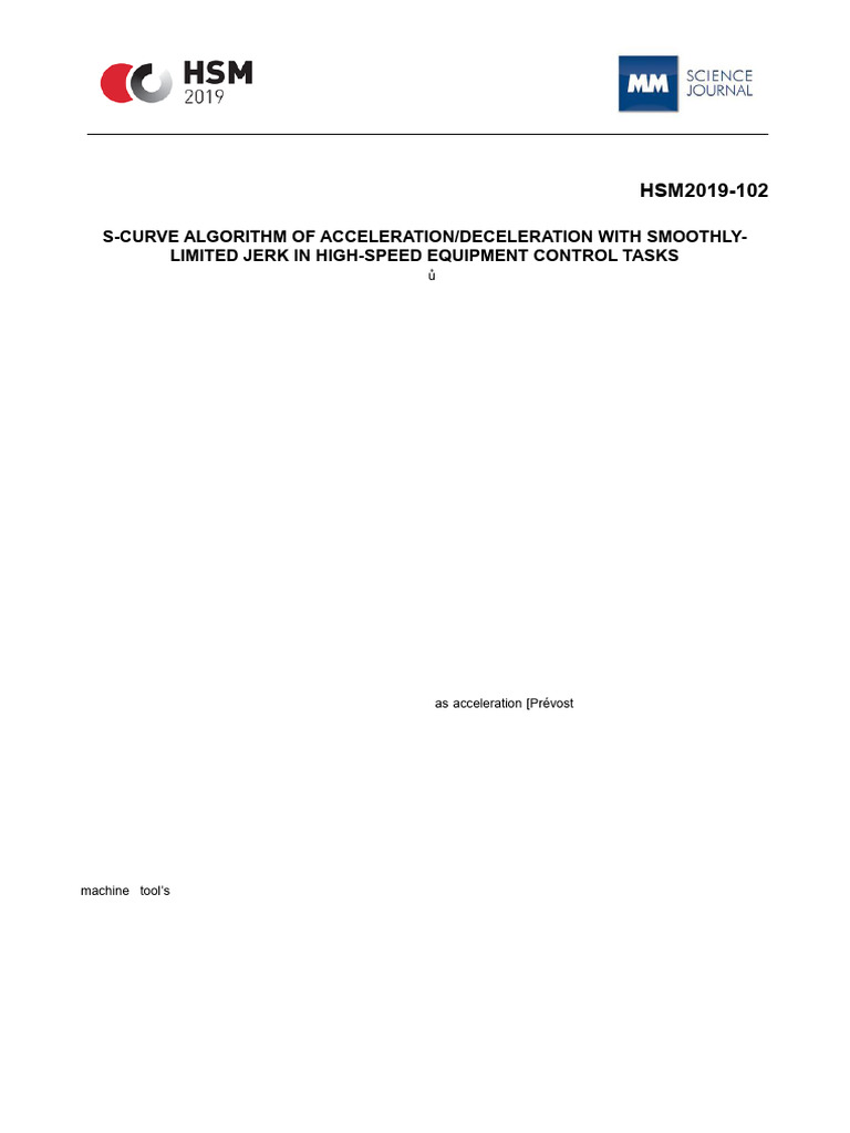 Mmscience 2019 11 S Curve Algorithm of Acceleration Deceleration With ...