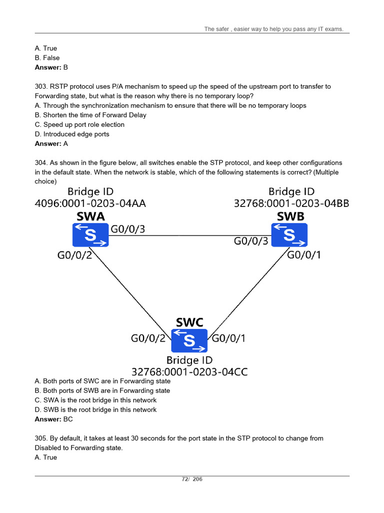 H13 311_V3.5 ENU HCIA Datacom Dumps 2025 Protected_unlocked 73 99 | PDF ...
