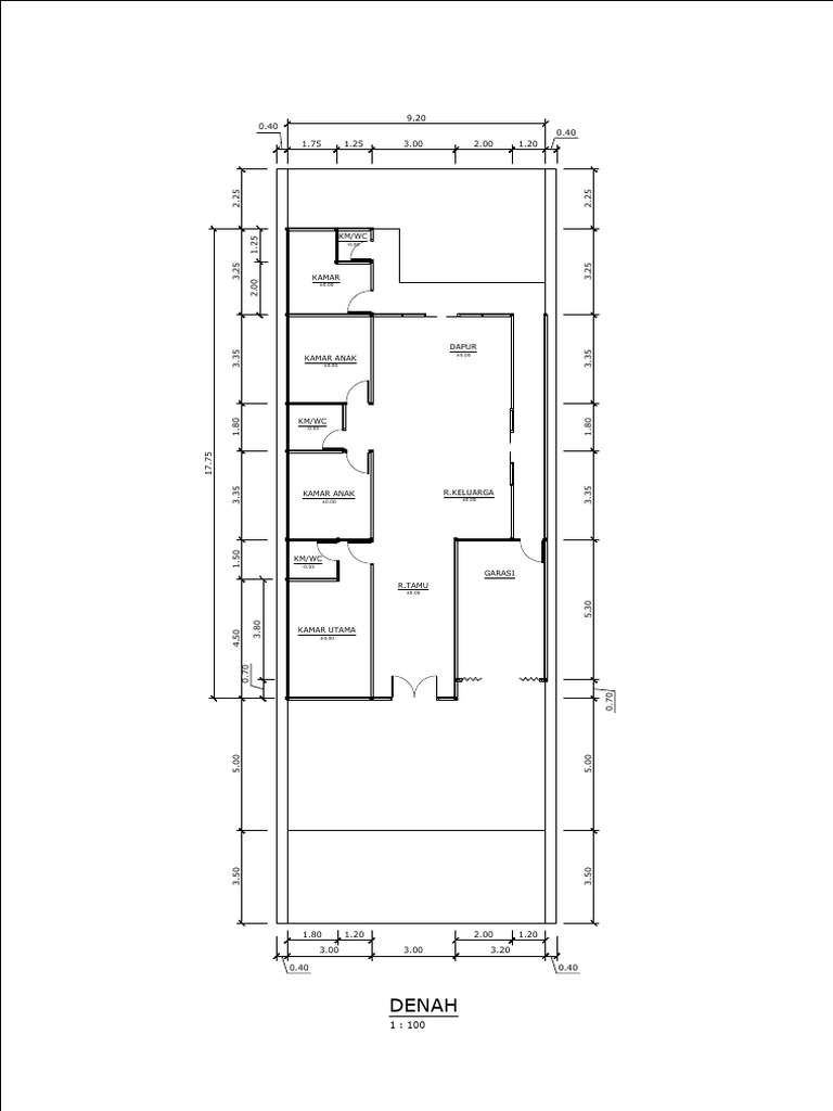 denah rmh 1 lt (4) | PDF