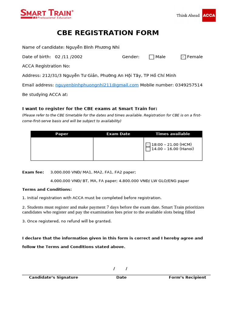 Form Dang Ky Thi CBE Tu Ngay 17.06.2025 | PDF