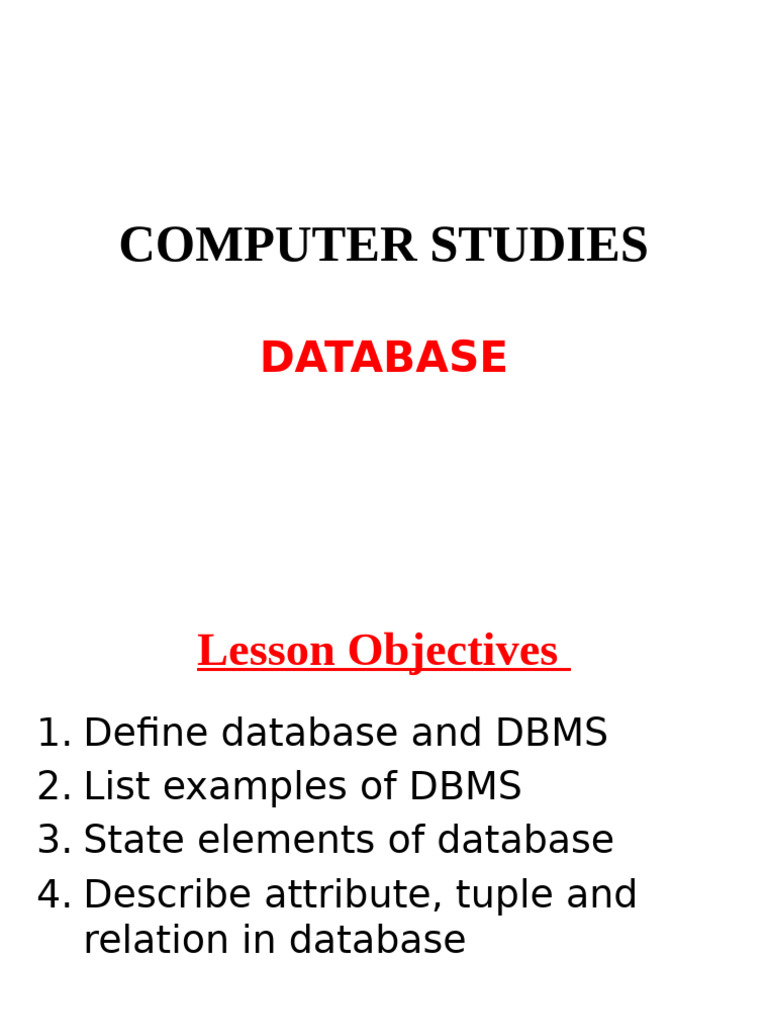 Database | PDF | Databases | Microsoft Access