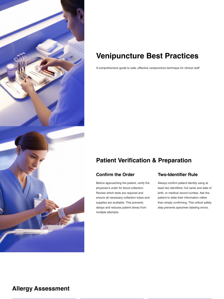 Venipuncture Best Practices | PDF | Medicine | Clinical Medicine