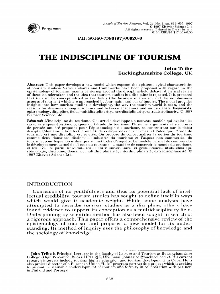 John Tribe 1997 | PDF | Interdisciplinarity | Knowledge